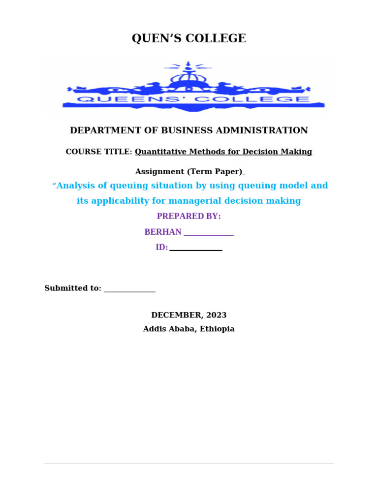 Quantitative Assignment | PDF