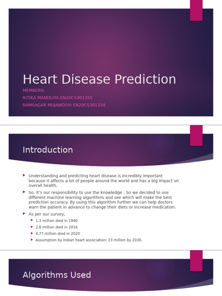 Heart Disease Prediction | PDF | Statistical Classification | Support Vector Machine