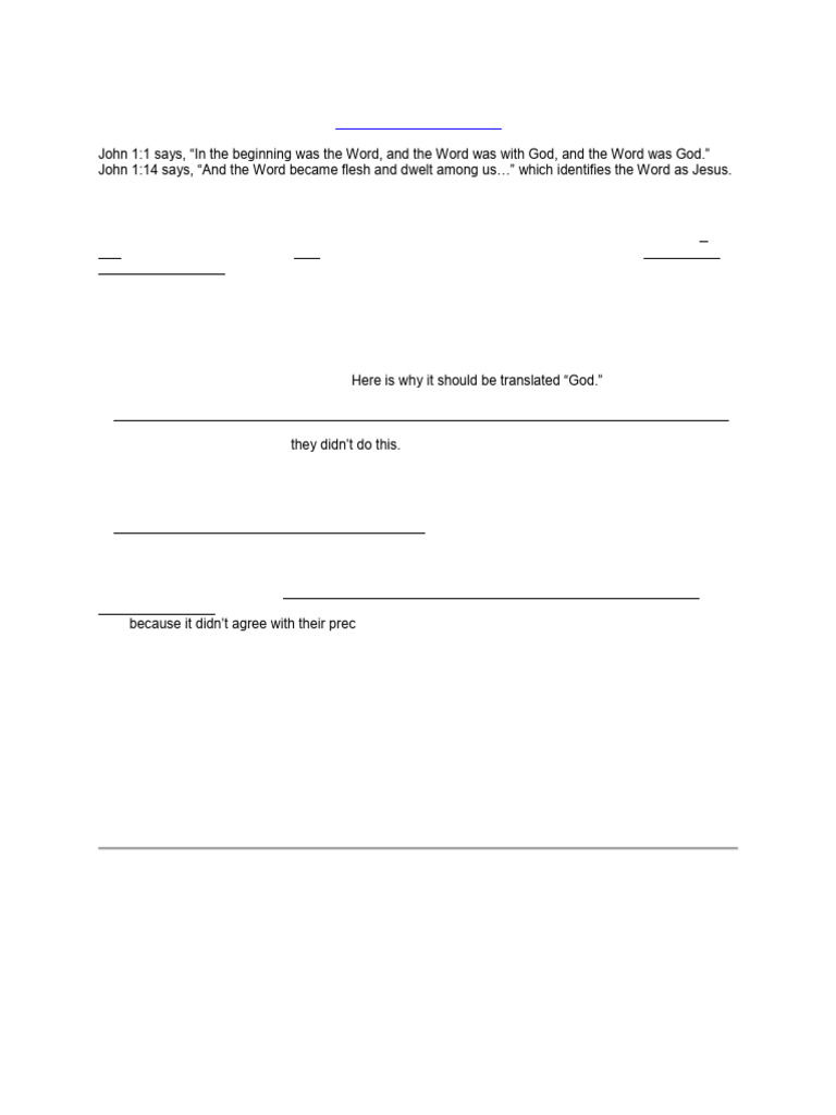 John 1 Pdf Logos Christianity Subject Grammar