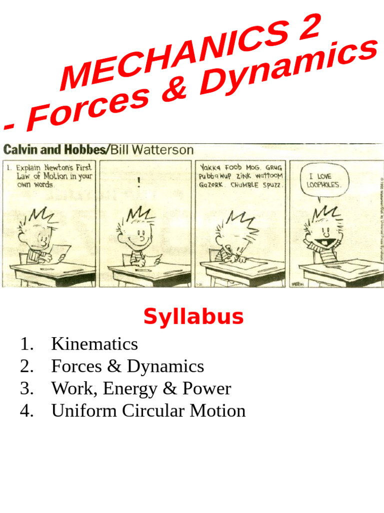 IB_Mechanics 2_Forces and Dynamics | PDF | Force | Weight