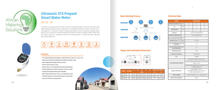 Ultrasonic STS Prepaid Smart Water Meter - AMS | PDF | Flow Measurement ...