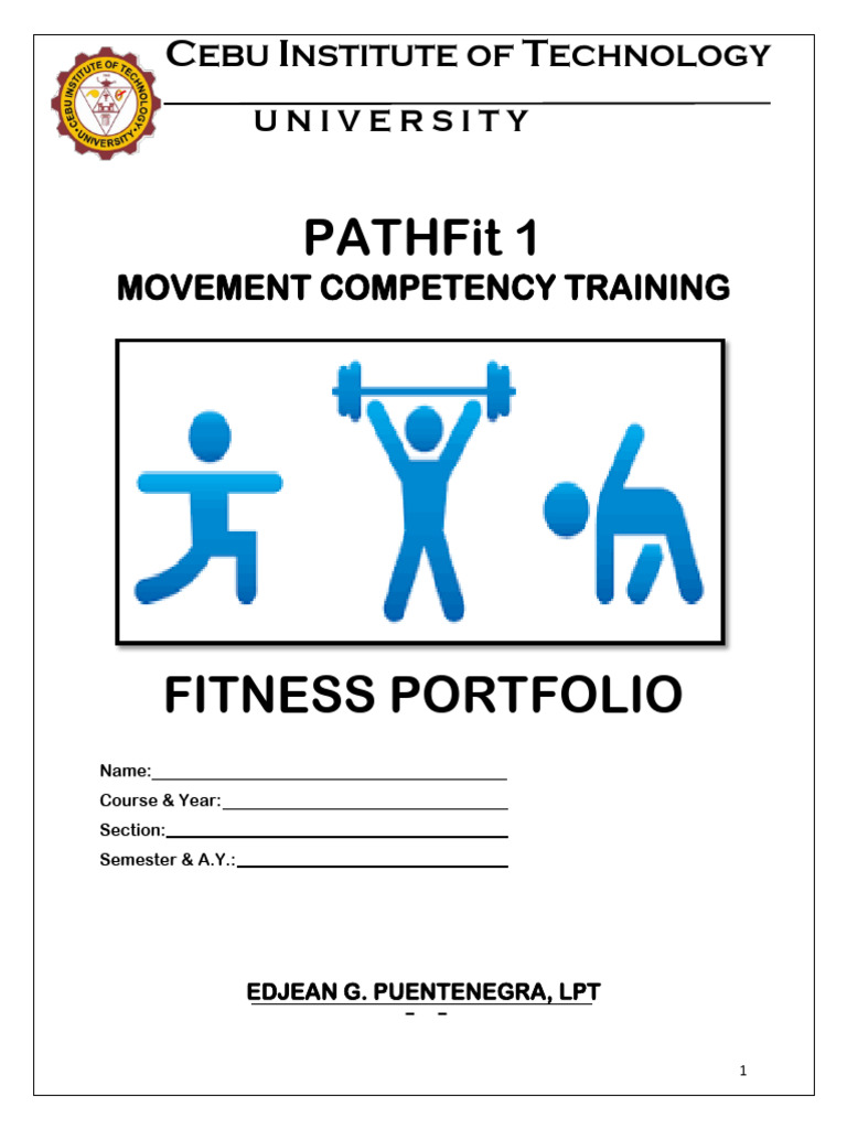 Pe103 Fitness Portfolio 1ST Semester 2024 2025 1 | PDF | Physical ...