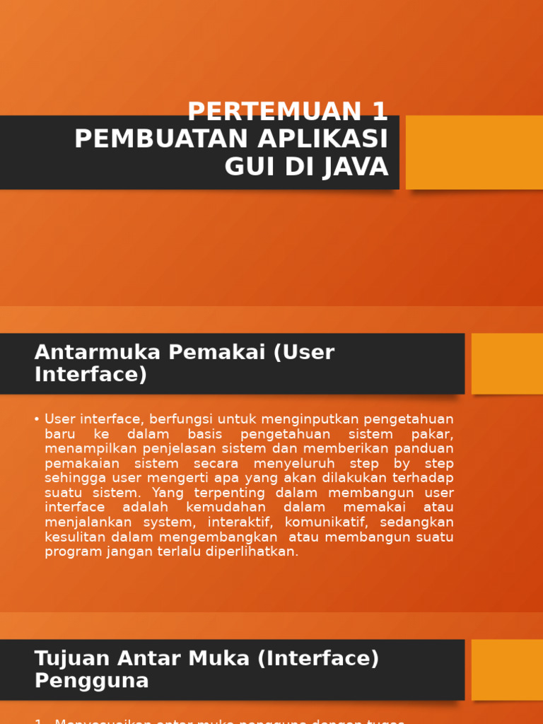 Pertemuan 1 Pembuatan Aplikasi Gui Di Java | PDF | Komputer