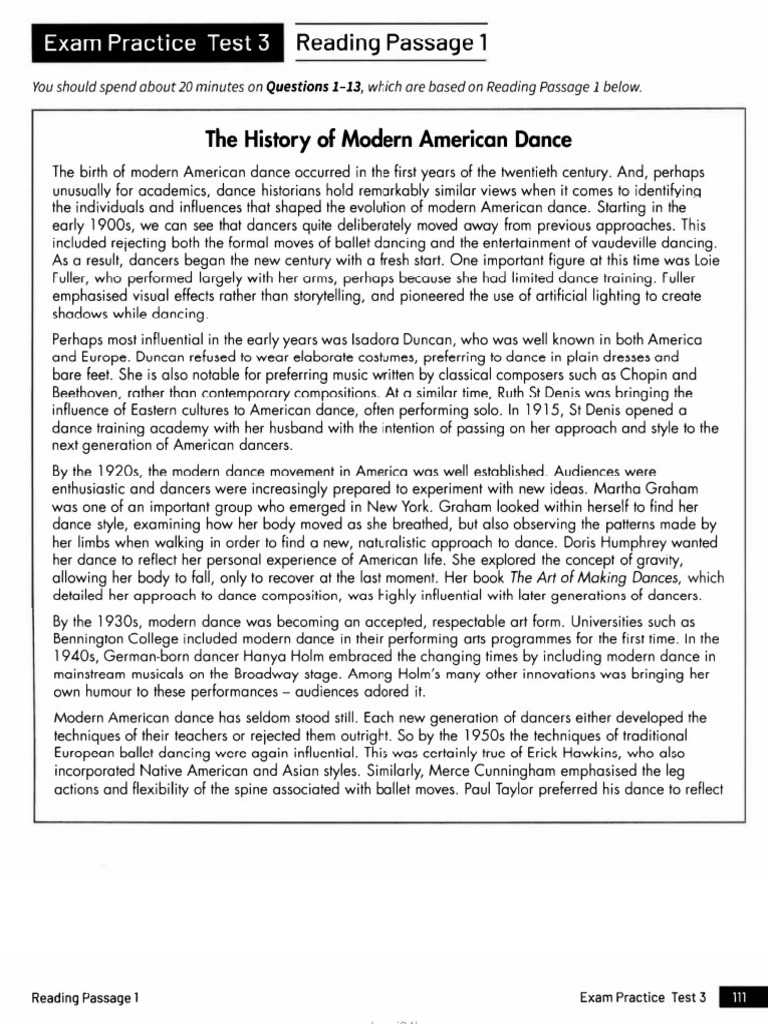 The History of Modern American Dance | PDF