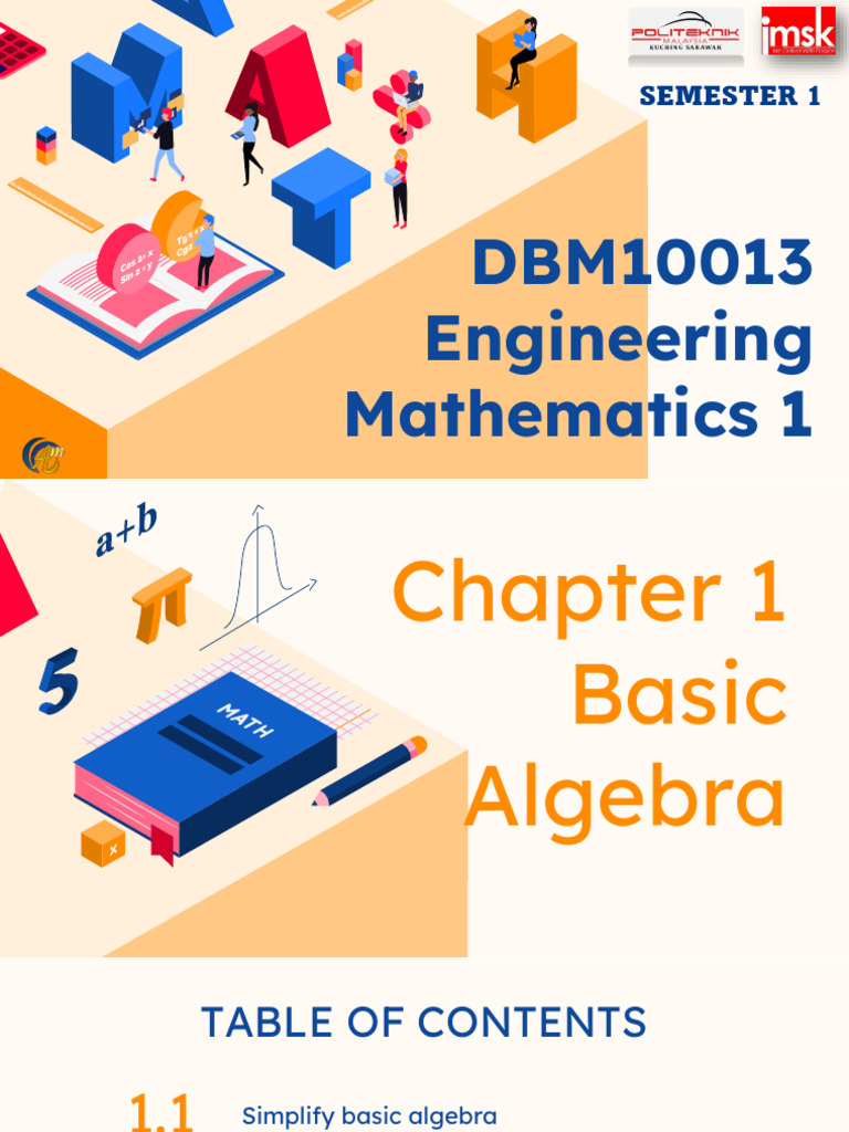 DBM10013 CHAPTER 1 BASIC ALGEBRASTUDENTS | PDF | Quadratic Equation | Factorization