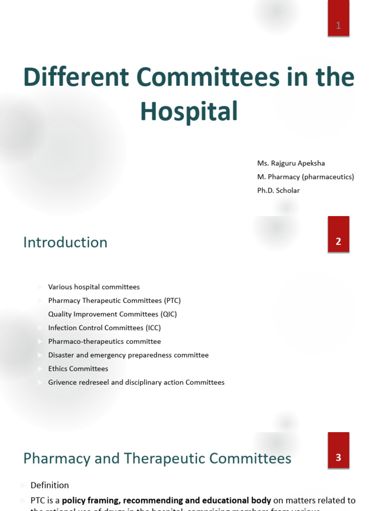 361594140-Different Committees in The Hospital | PDF | Antimicrobial ...
