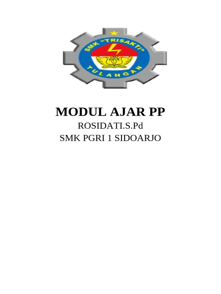 Modul Ajar PPKN Elemen Pancasila SMK N 1 Sidaorjo 2021 FINAL | PDF