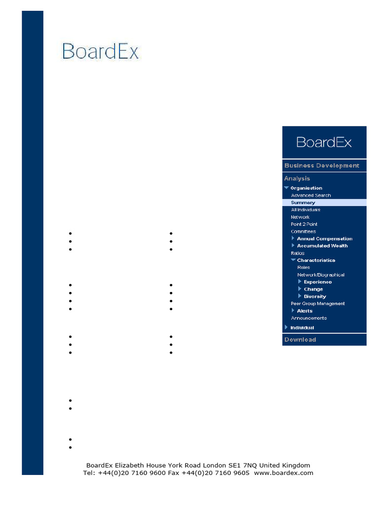 BoardEx Academic Analysis | PDF | Computing | Business