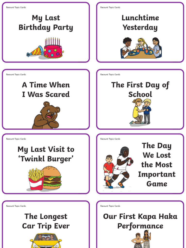 Linking Words Topic Cards | PDF