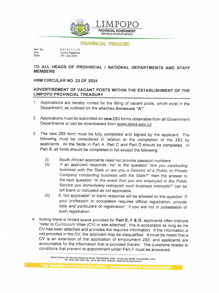 HRM Circular No 23 of 2024 | PDF