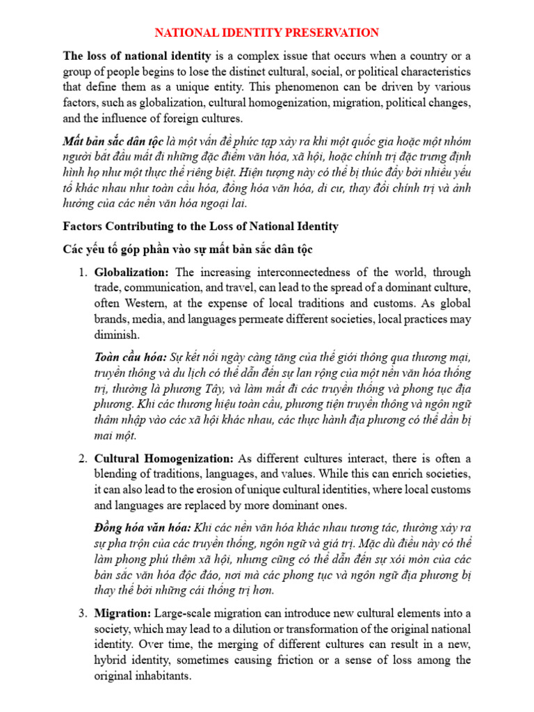 National Identity Preservation | PDF