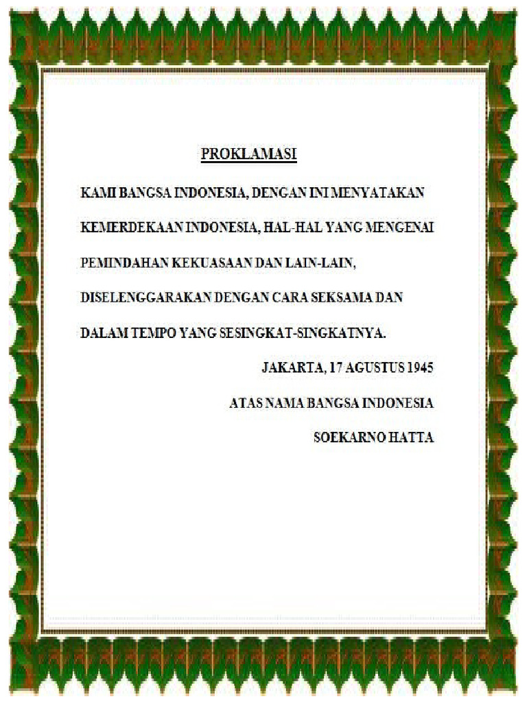 Teks Proklamasi | PDF
