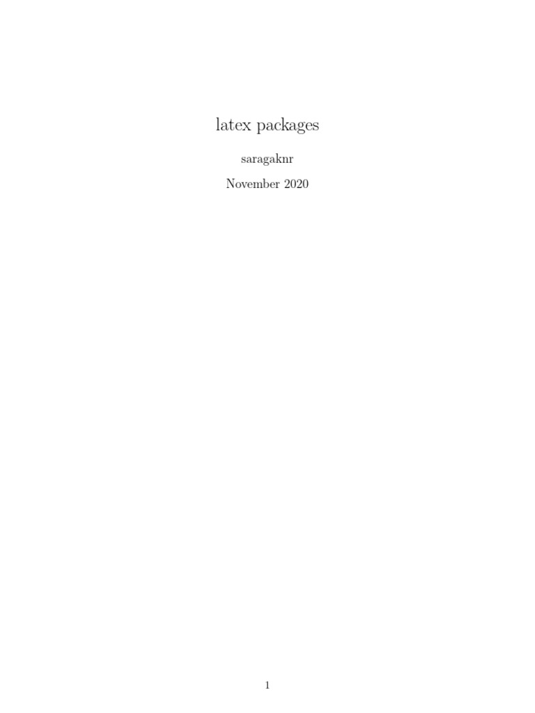 latex_packages | PDF | Printer (Computing) | Optics