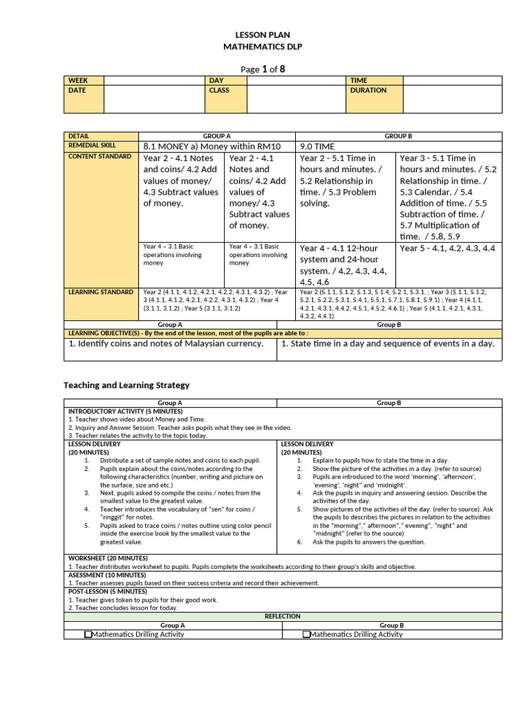 RPH DLP RS8.1 & RS9 | PDF | Educational Assessment | Lesson Plan