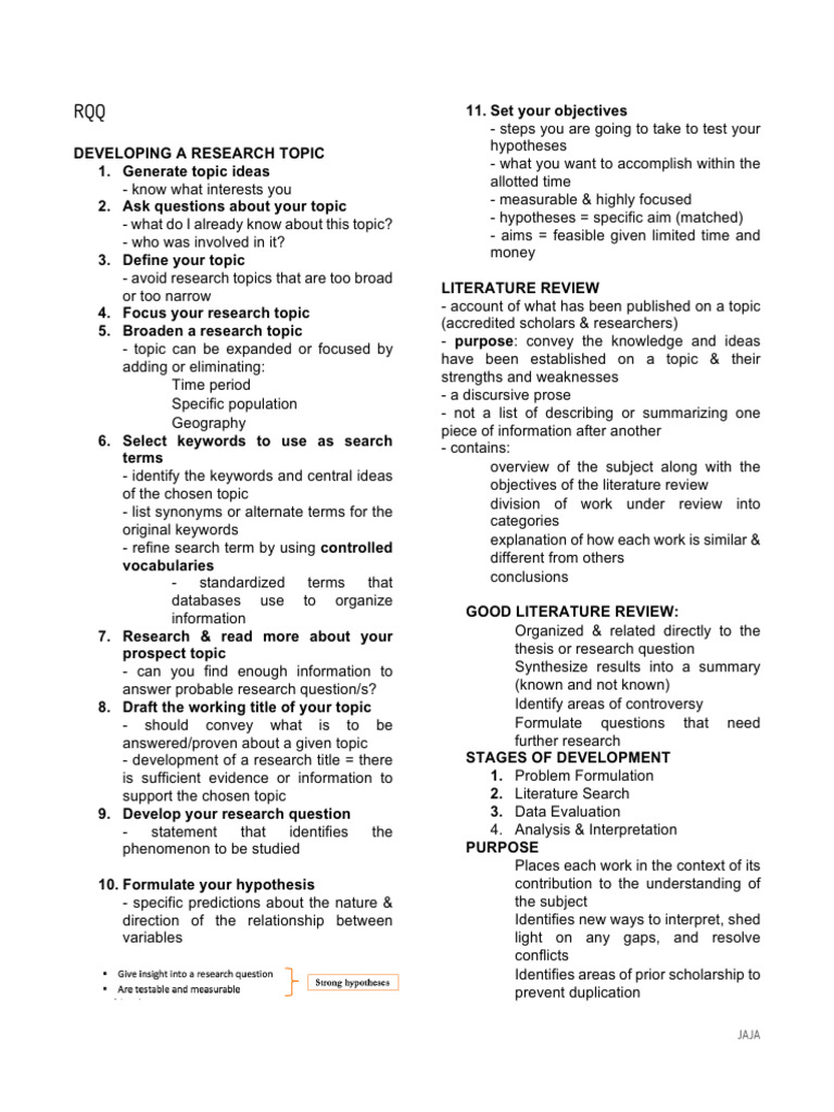 RQQ Finals Reviewer | PDF | Information | Information Science