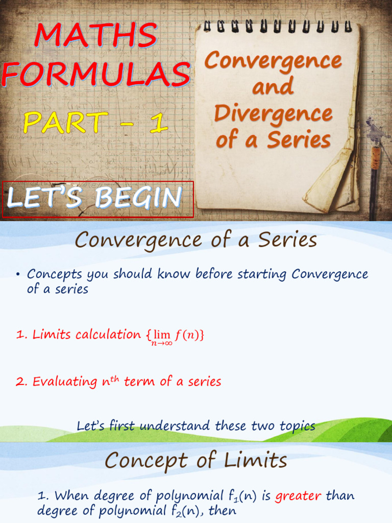 convergence and divergence 1 | PDF | Mathematical Objects | Mathematical Concepts