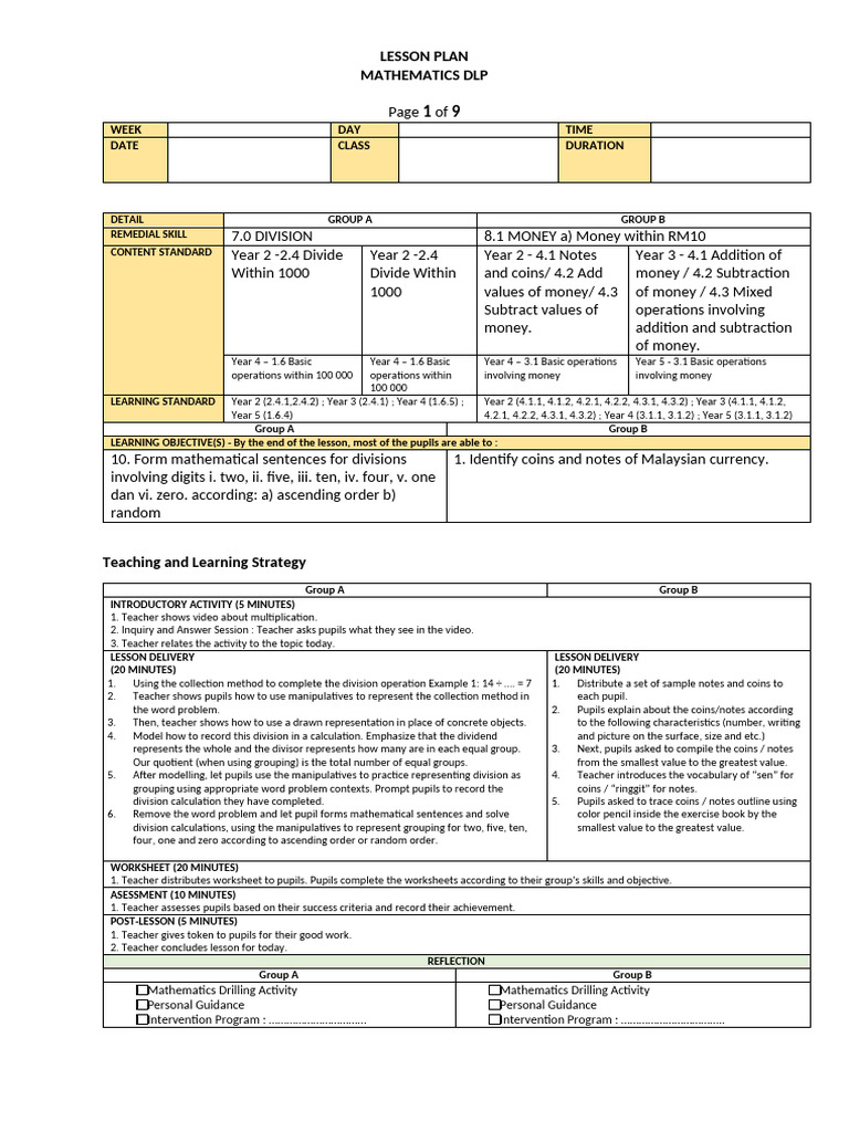 RPH DLP RS7 (10) & RS8.1 | PDF | Lesson Plan | Educational Assessment