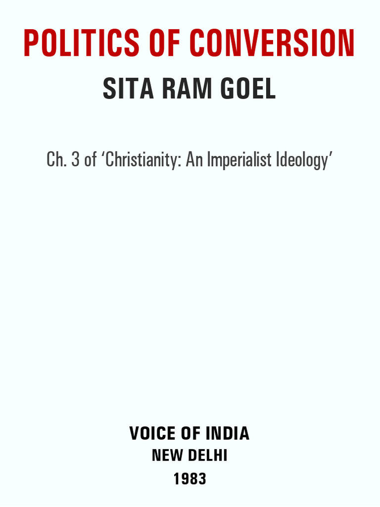 Politics of Conversion (Sitaram Goel) | PDF | Indian Religions | Hindu ...