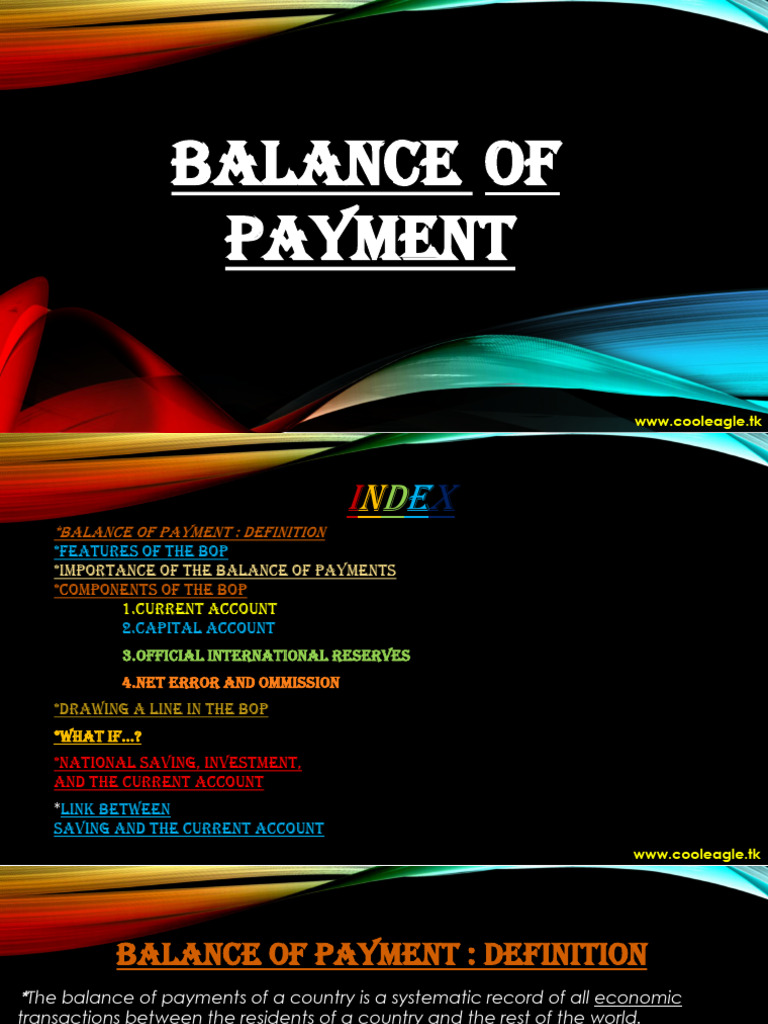 Balance of Payment - PPT - Sumit Singh | PDF | Balance Of Payments ...