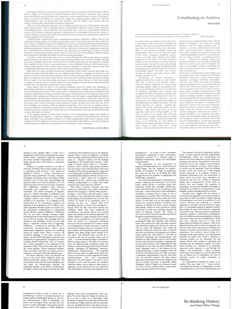 Constituting An Archive | PDF