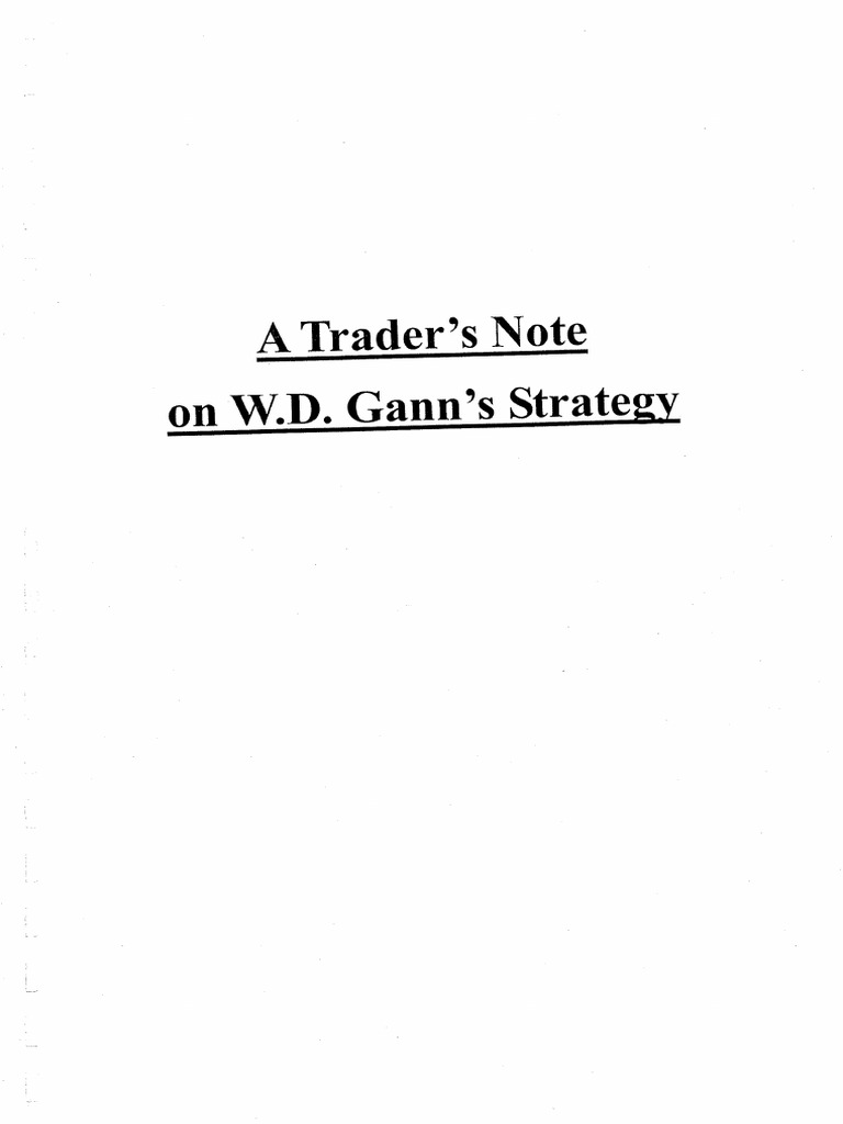 Gann - A Trader's Note | PDF