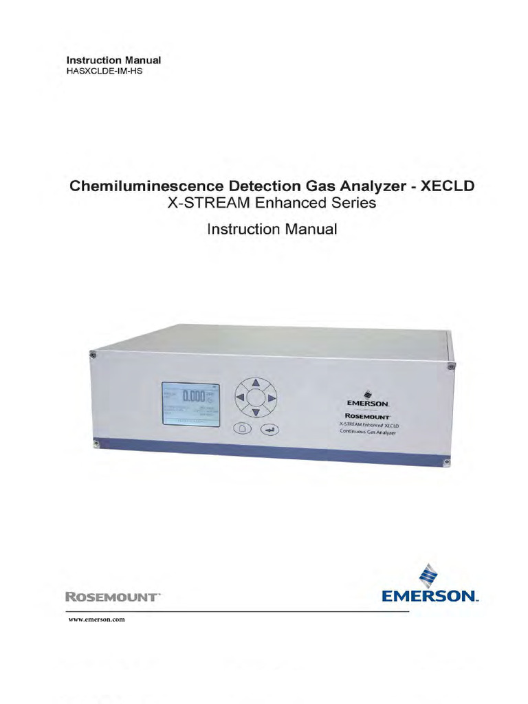 Manual Rosemount X Stream Enhanced Xecld Continuous Gas Analyzer en ...