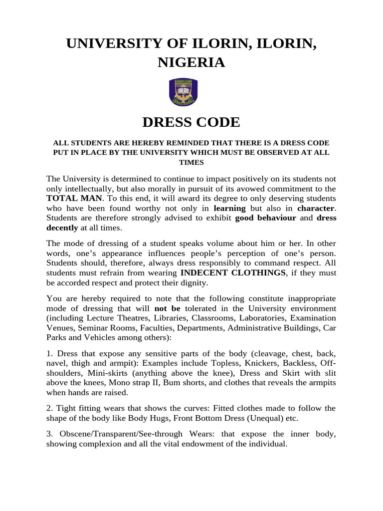 DRESS-CODE | PDF | Hairstyle | Trousers