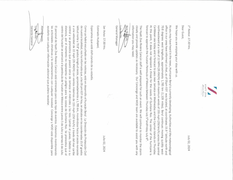 1st Notice HZRC | PDF