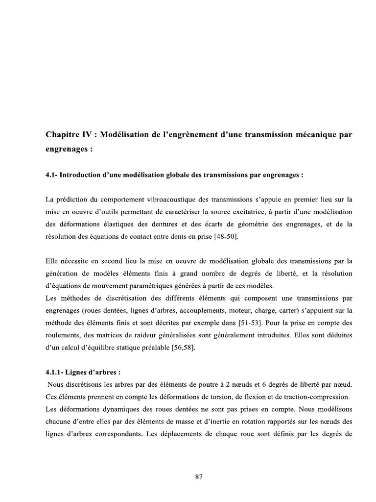 M2VR Transmission Modl Dynamique Engrenage | PDF