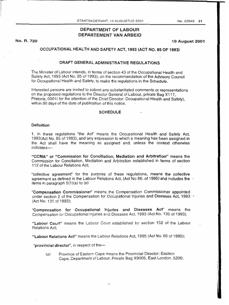 General Safety Regulations | PDF | Occupational Safety And Health ...