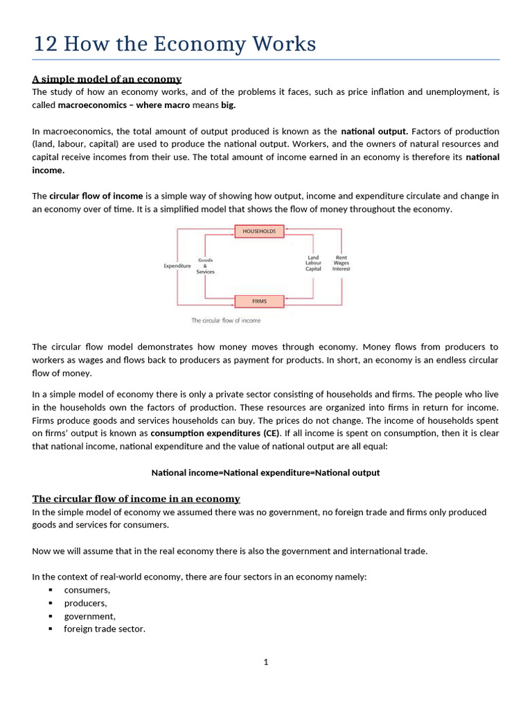 MO 12 How The Economy Works | PDF | Measures Of National Income And ...