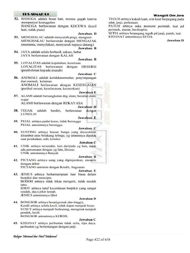 WANGSIT OM JERO SIMAK UI 2024-439 | PDF
