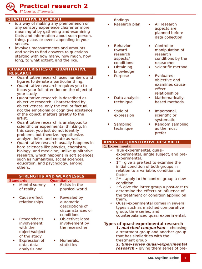 PR 2 | PDF | Quantitative Research | Methodology