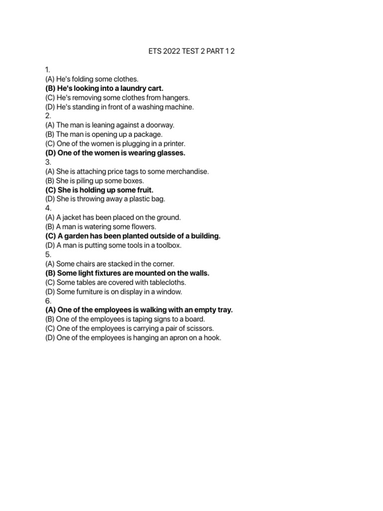 Ets 2022 Test 2 Part 1 2 | PDF | Teaching Methods & Materials | Art