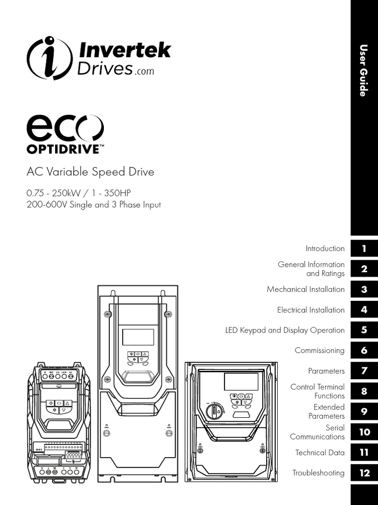 Invertek Optidrive Eco Manual | PDF | Parameter (Computer Programming ...