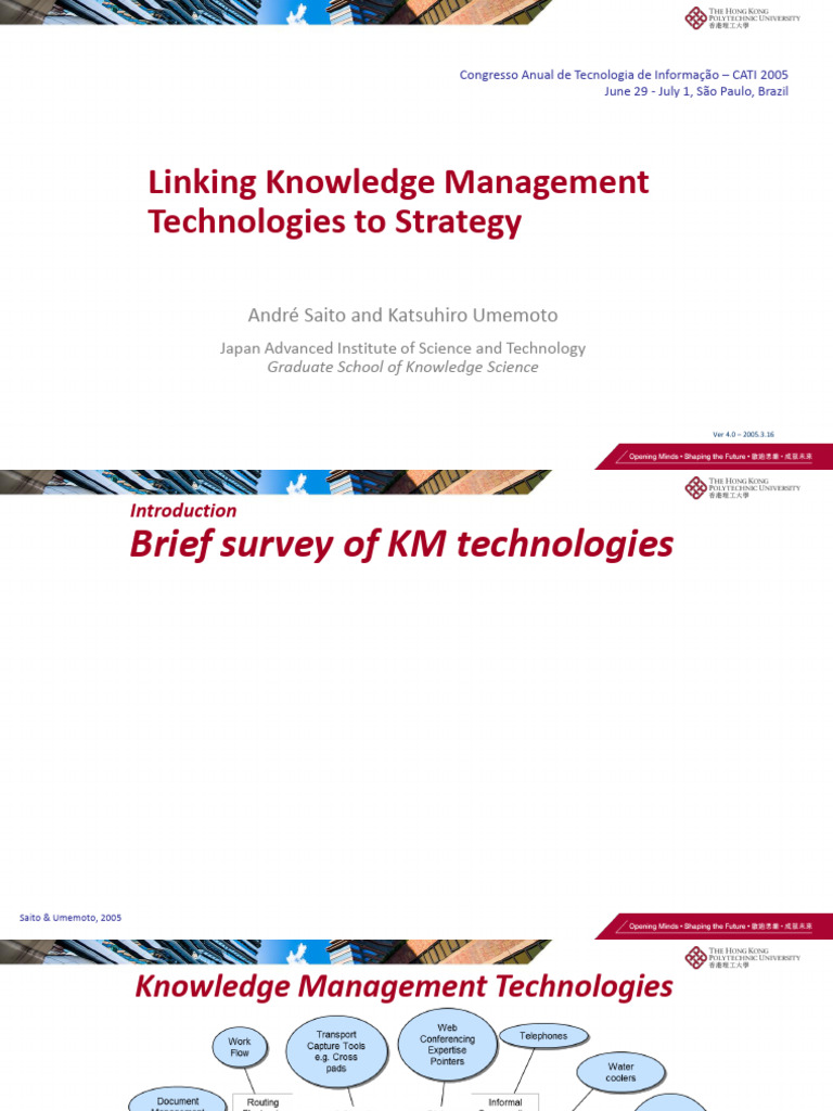Linking KMT To S | PDF | Educational Technology | Knowledge Management