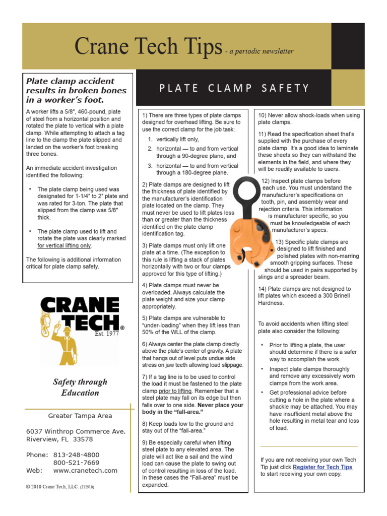 Plate Clamp Safety | PDF