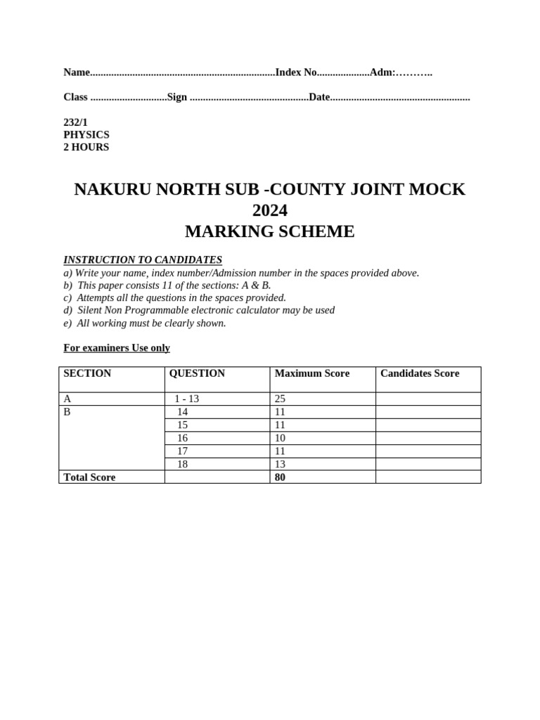 PHYSICS PP1 MS | PDF | Gases | Force