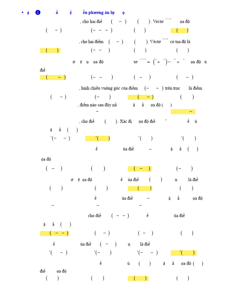 HH12 C2 B2 He Toa Do Trong Khong Gian Alg | PDF