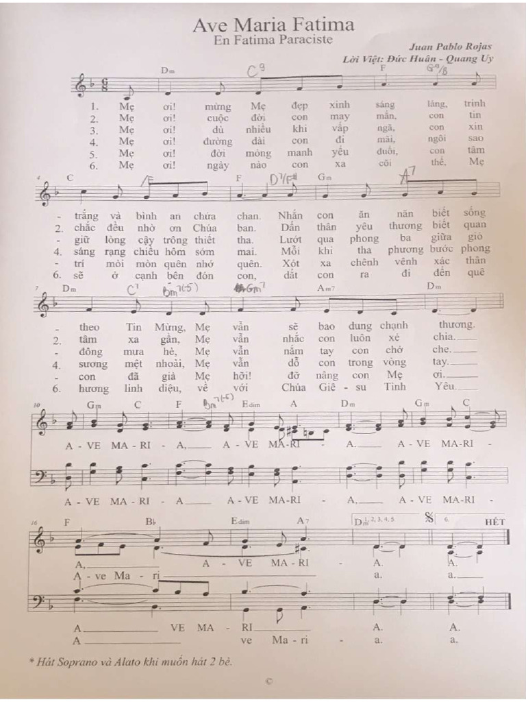 Ave Maria Fatima | PDF