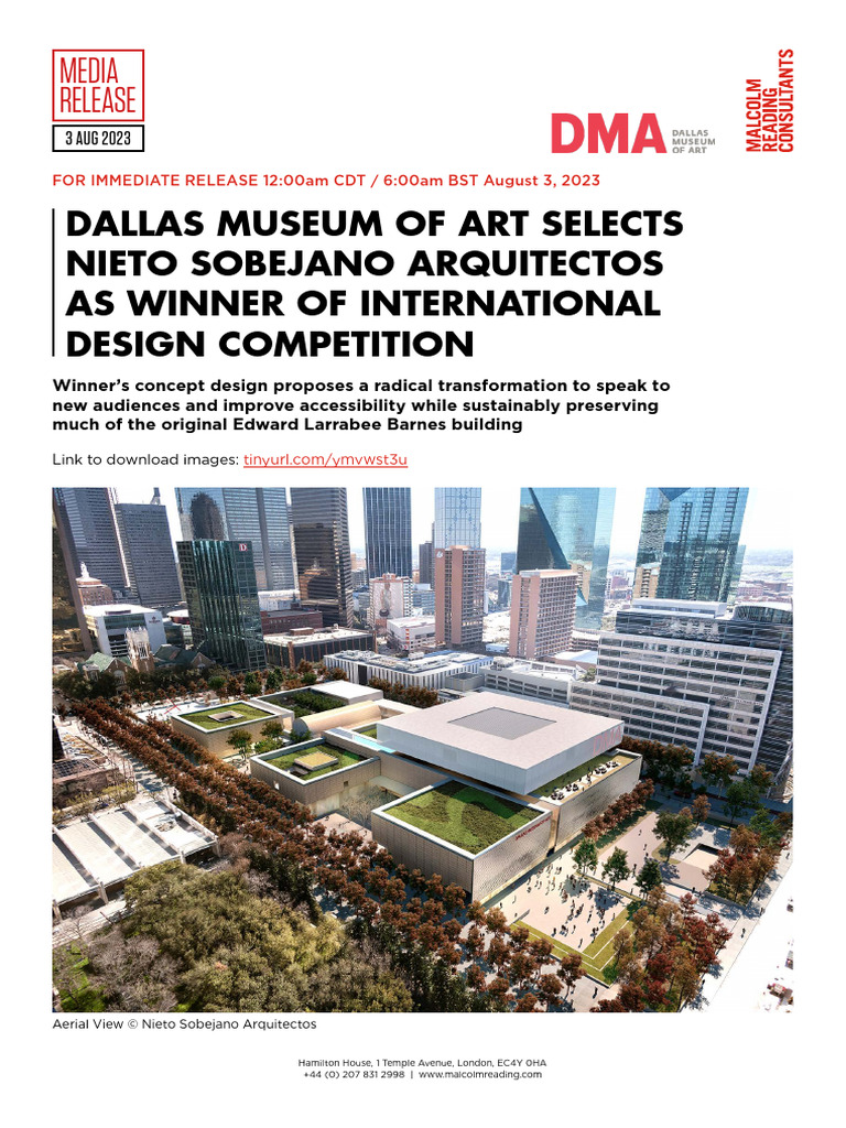 Dallas Museum of Art Design Competition Winner | PDF | Museum