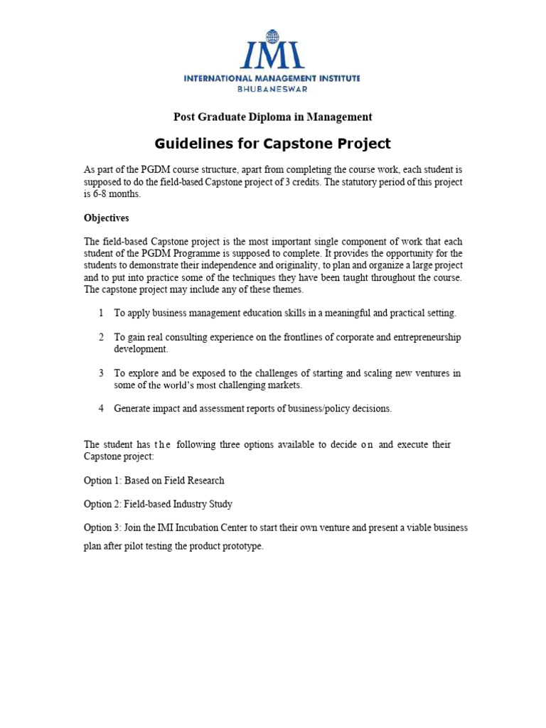 Capstone Guidelines 2024 | PDF | Evaluation | Methodology