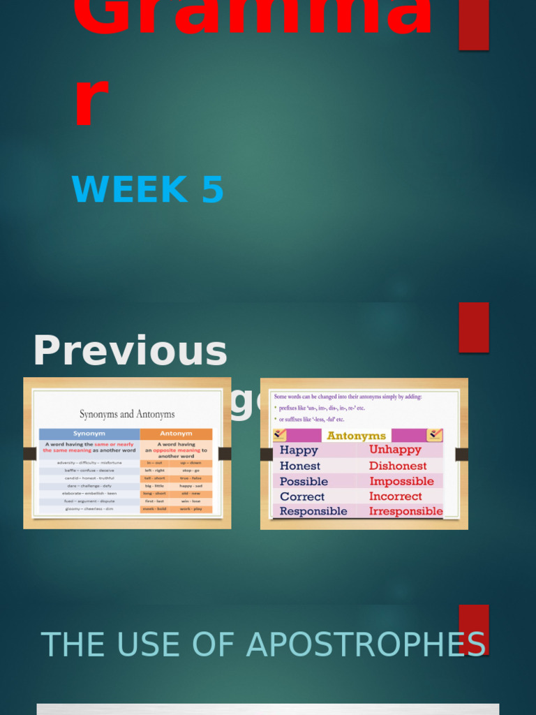 Grammar - Use of Apostrophe | PDF | Plural | Grammatical Number