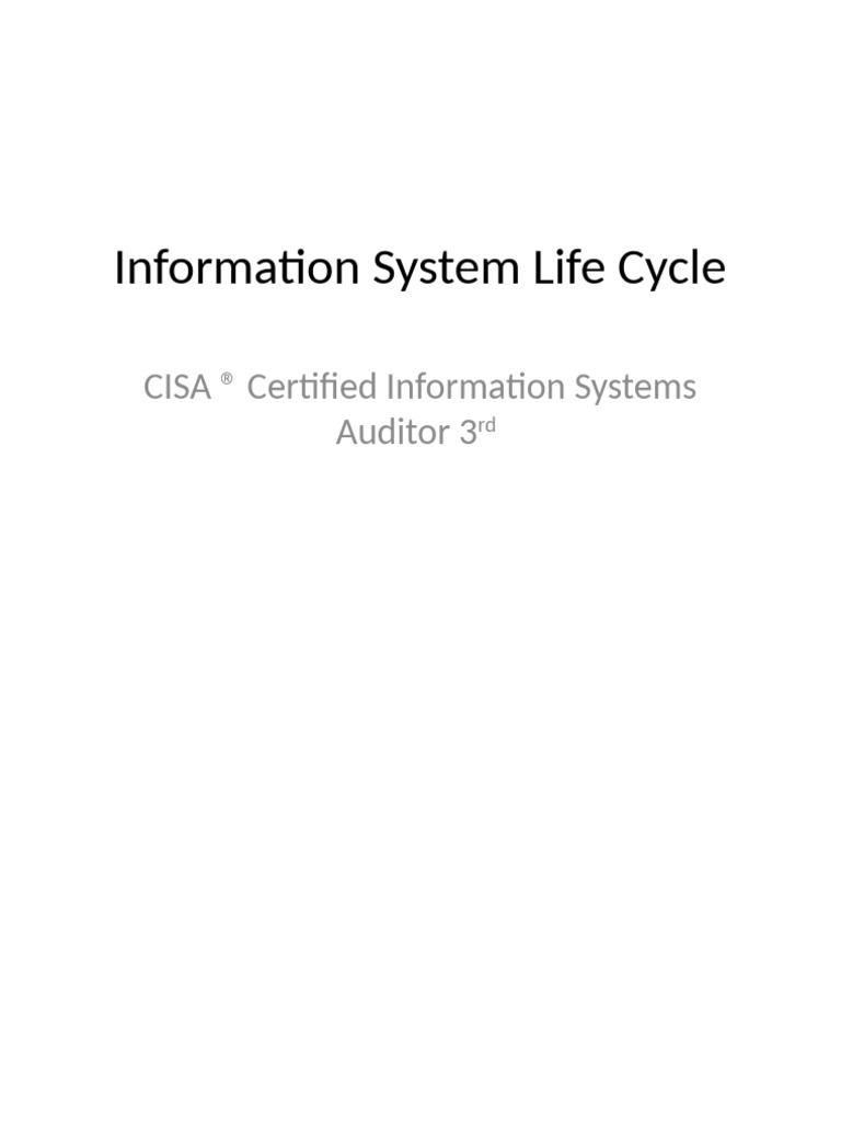 Information System Life Cycle | PDF | Database Transaction | Databases