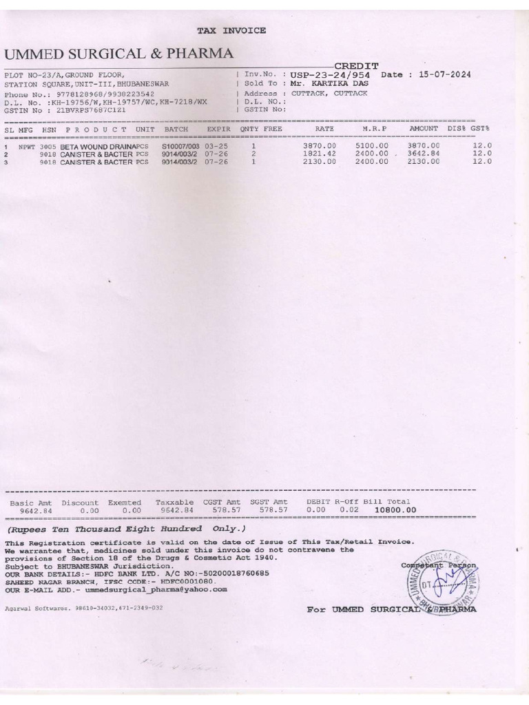 Inv. of Kartik | PDF