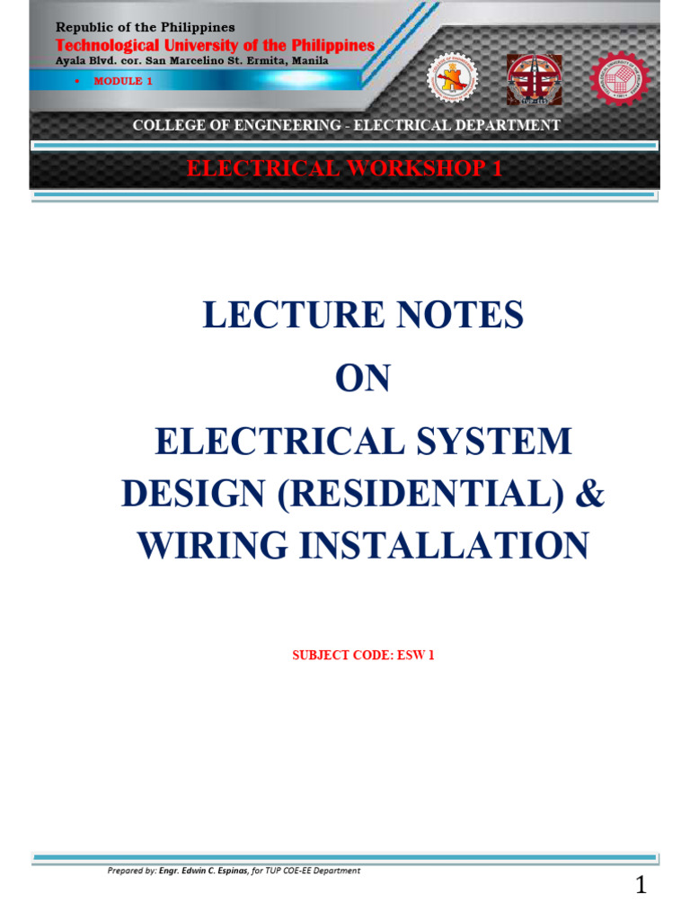 ESW 1 Module #1 | PDF | Electrical Resistance And Conductance | Series ...