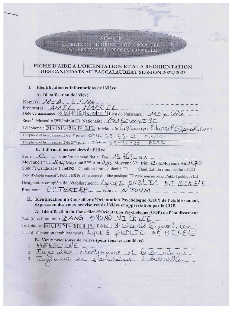 Fiche D'aide Orientation 1-Fusionné - Compressed | PDF