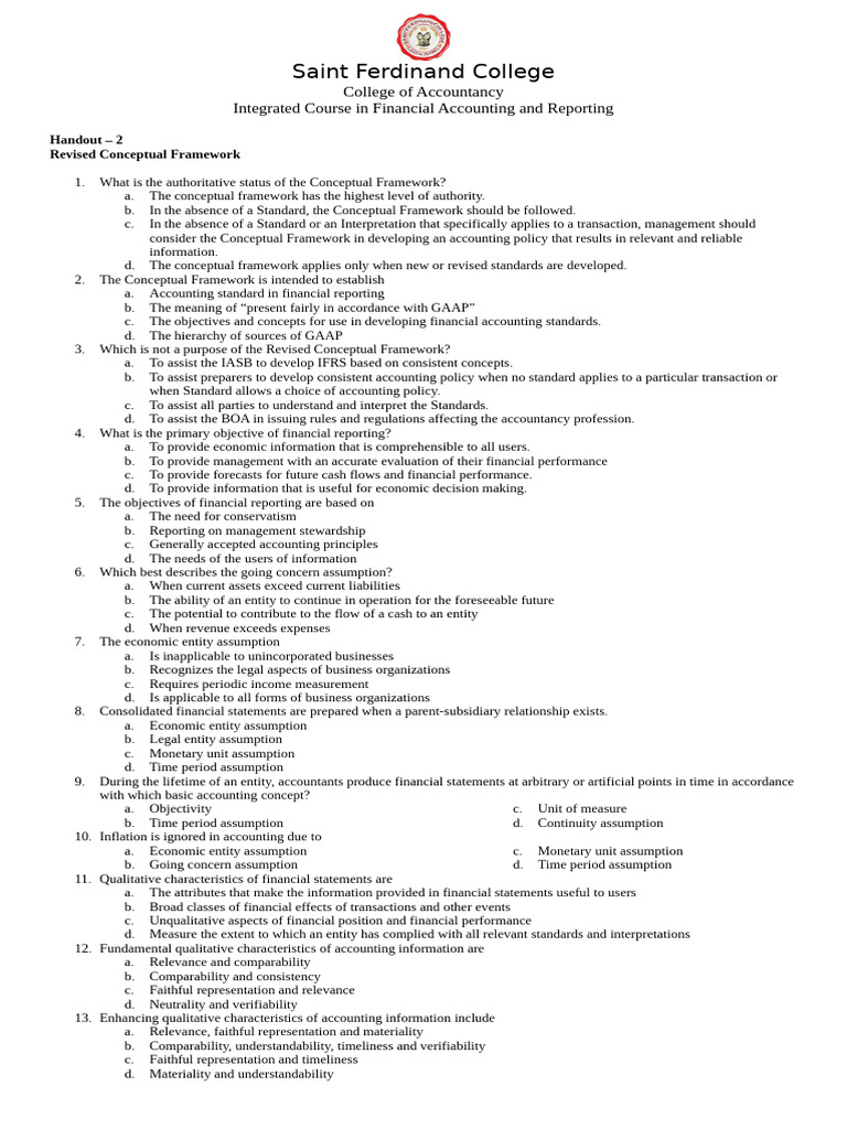 Revised Conceptual Framework for Accounting | PDF | Historical Cost ...