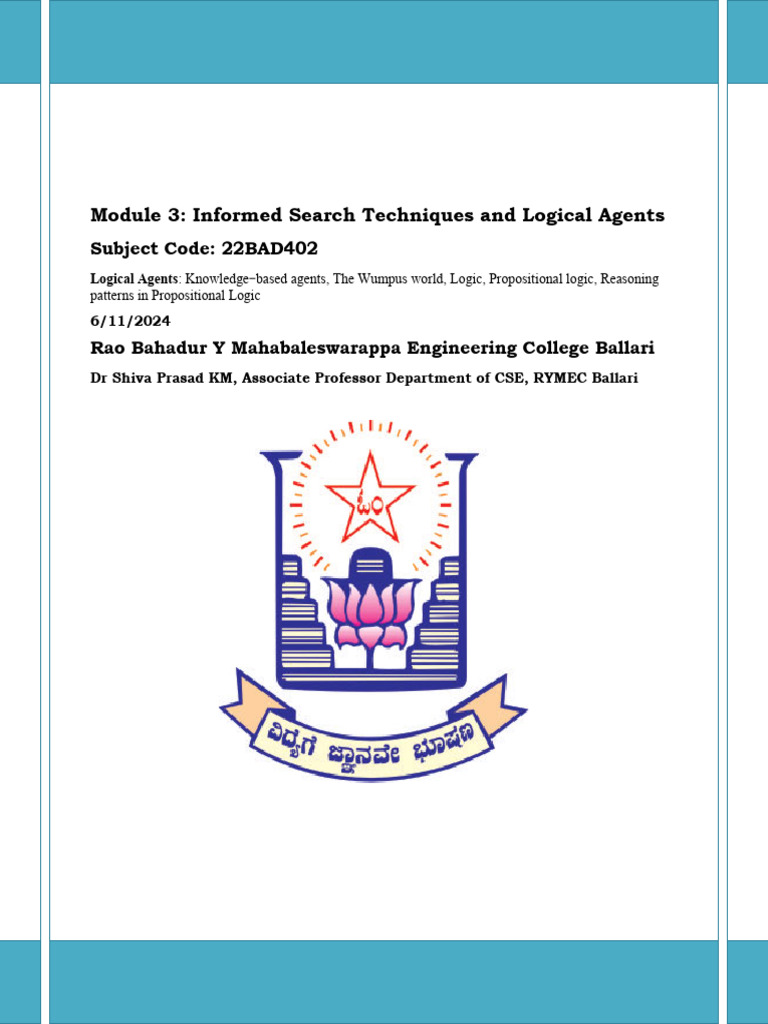 Module 3 AI BAD402 | PDF | Applied Mathematics | Algorithms And Data Structures