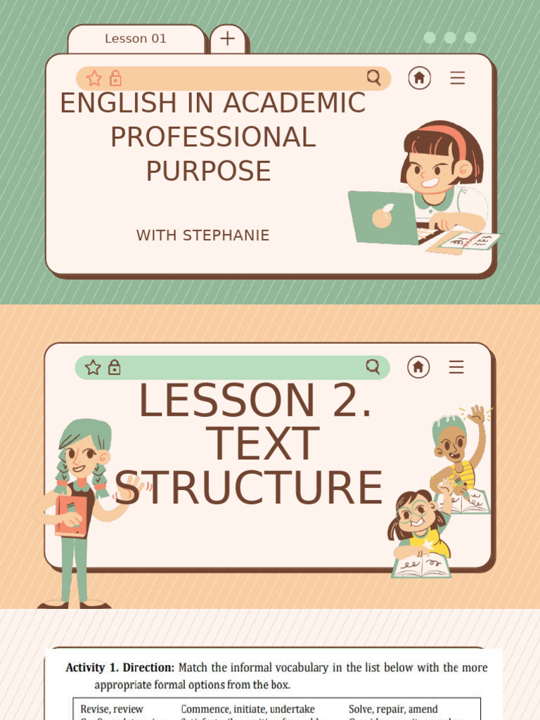 Lesson 2. Text Structure | PDF | Human Communication | Cognition